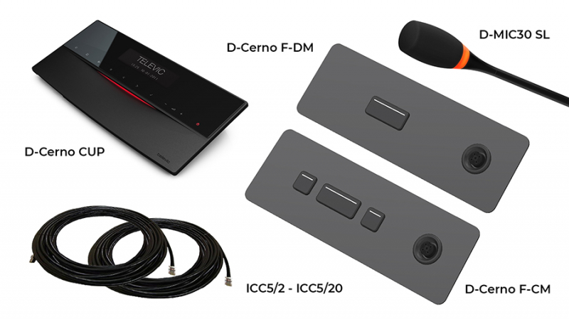 Televic Комплект D-Cerno Врезной дискуссионный купить по лучшей цене ...