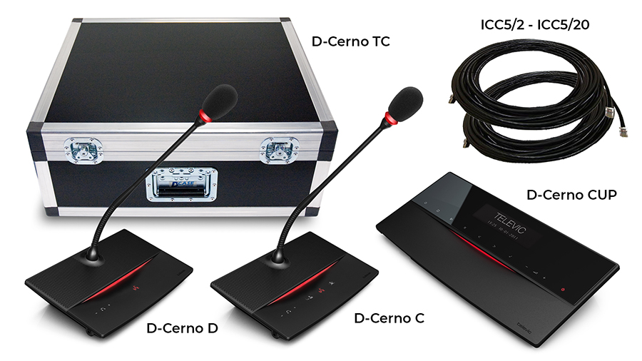 Televic Комплект D-Cerno Базовый дискуссионный купить по лучшей цене | Хай-Тек Медиа